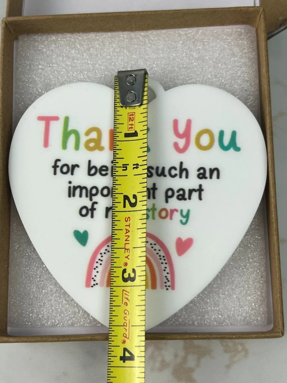 Holiday | New Thank You Hanging Heart Acrylic Ornament Teacher Friend ...